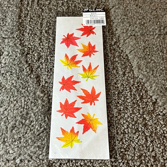 G.C. Inc. | Design | Maple Leaf Sticker Sheet Fall Autumn Japan Gold ...